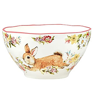 Certified International Easter Garden Deep Bowl, 96 Ounces, Multicolored