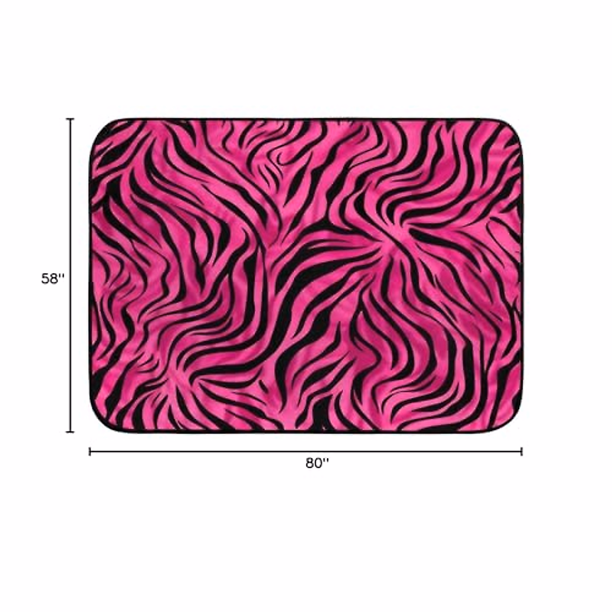 FZDXZJJ Abstract Zebra Print Area Rug for Living Room Bedroom 5'x 7',Rose Red Carpet for Dining Room Kids Playroom Kitchen Office Backyard Patio Nursery Rug Throw Rug Home Decor