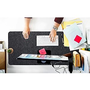DAWNTREES Large Felt Desk Pad , 40''x16'' Full Desk Mouse Pad, Desk Pad for Keyboard ,Computer Mat for Desk ,100X40cm Felt Desk Mat for Desk Pad Protector