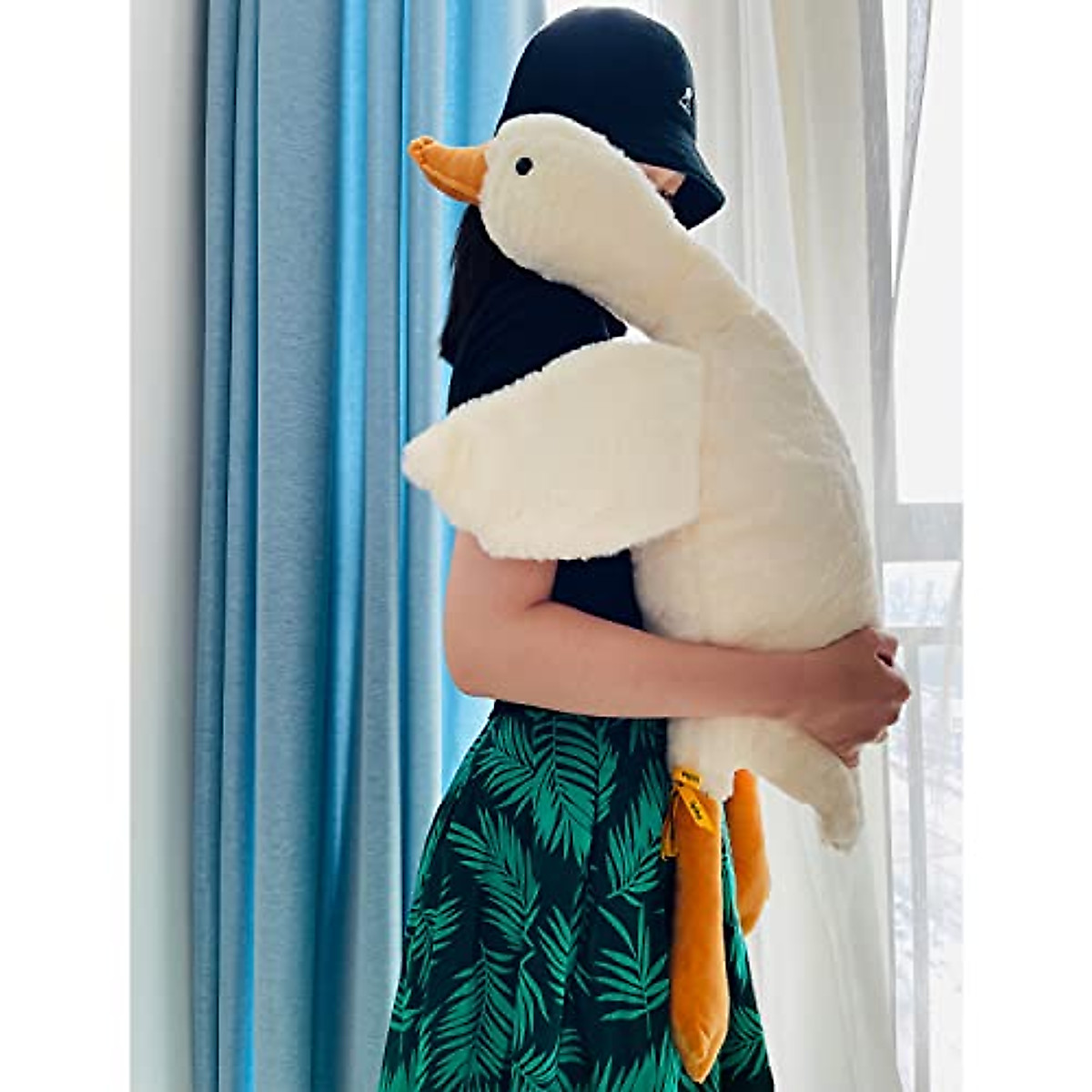 Tanha Goose Plush, Goose Stuffed Animal, White Stuffed Goose, Soft and Cute Duck Plush Gift for Kids and Adults（35 inch, 90cm）