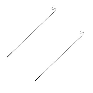 Organize It All 2 Pack Easy Reach Hook | Dimensions: 3.25 x 0.50 x 52.00 | Light Weight | Perfect for Reaching high Items | Closet Accessories | Sliver