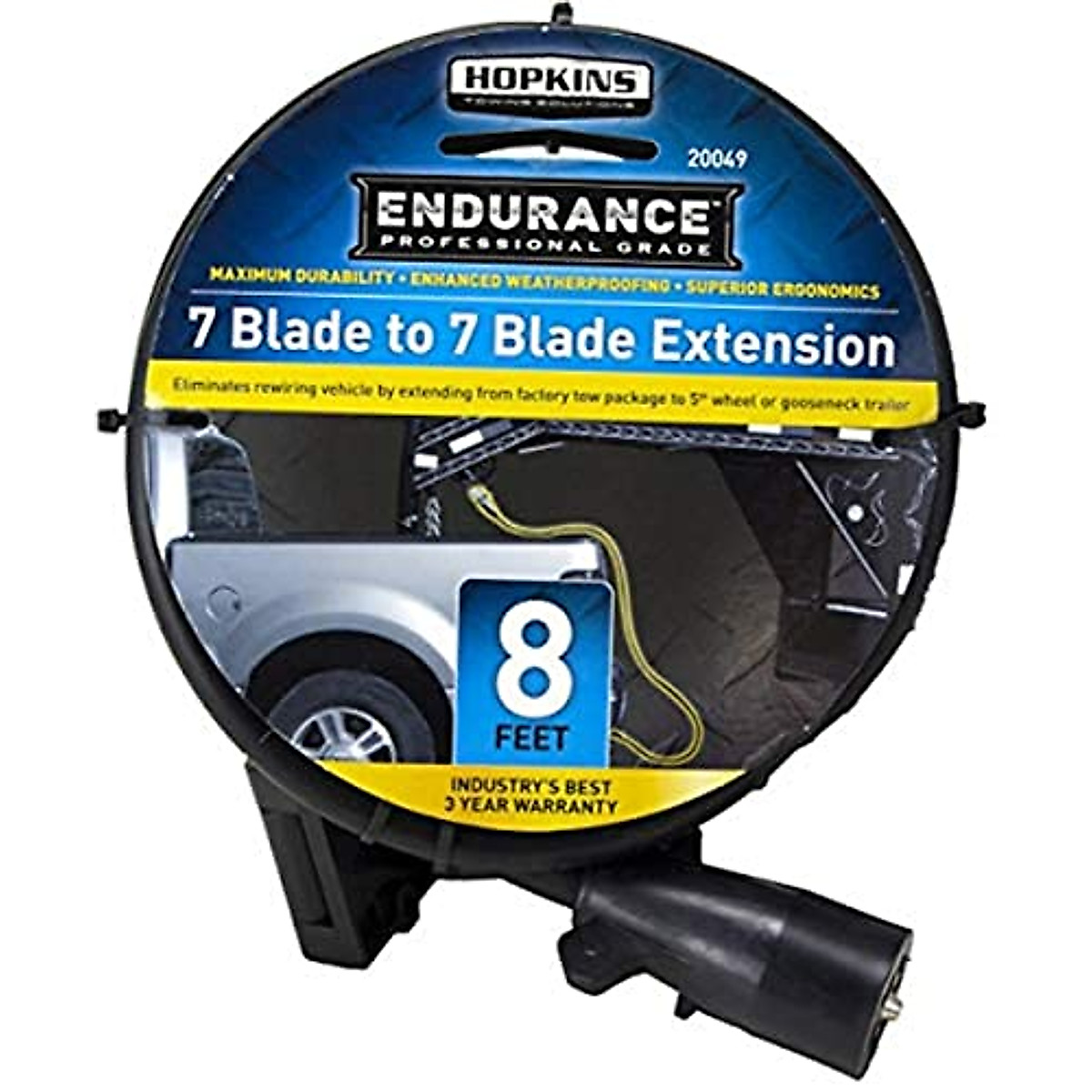 Hopkins Towing Solutions 20049 7-to-7 Blade 8' Molded Cable 5th Wheel Extension