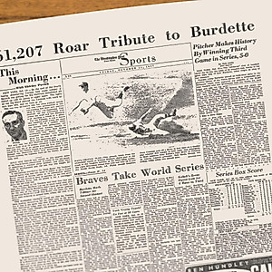 Signature gifts Atlanta Personalized Baseball History Book - Braves Baseball Fan Gift - A Major League History Told Through Archive Newspaper Coverage (Atlanta Braves)