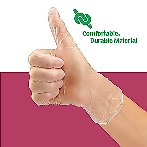Disposable Plastic Vinyl Clear Gloves (Small, 100, Count)