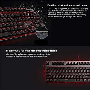 Gaming Keyboard USB Wired Backlit Keyboard LED Gaming Keyboard Mouse Set for Laptop PC Computer Game and Work