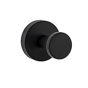 Italia Florence Series Minimalist Robe Hook in Matte Black