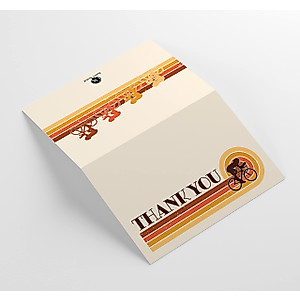 M Market On Mainstreet Bicycle/Cycling Thank You Cards w/Envelopes, 25 Count, Made in U.S.A.