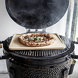 Boska Pizza Stone Plate Deluxe - Best for Oven, BBQ, and Grill - Natural Non-Toxic and Non-Stick Surface - Thermal Shock Resistant Cooking Stone - Heavy Duty Ceramic Cookware