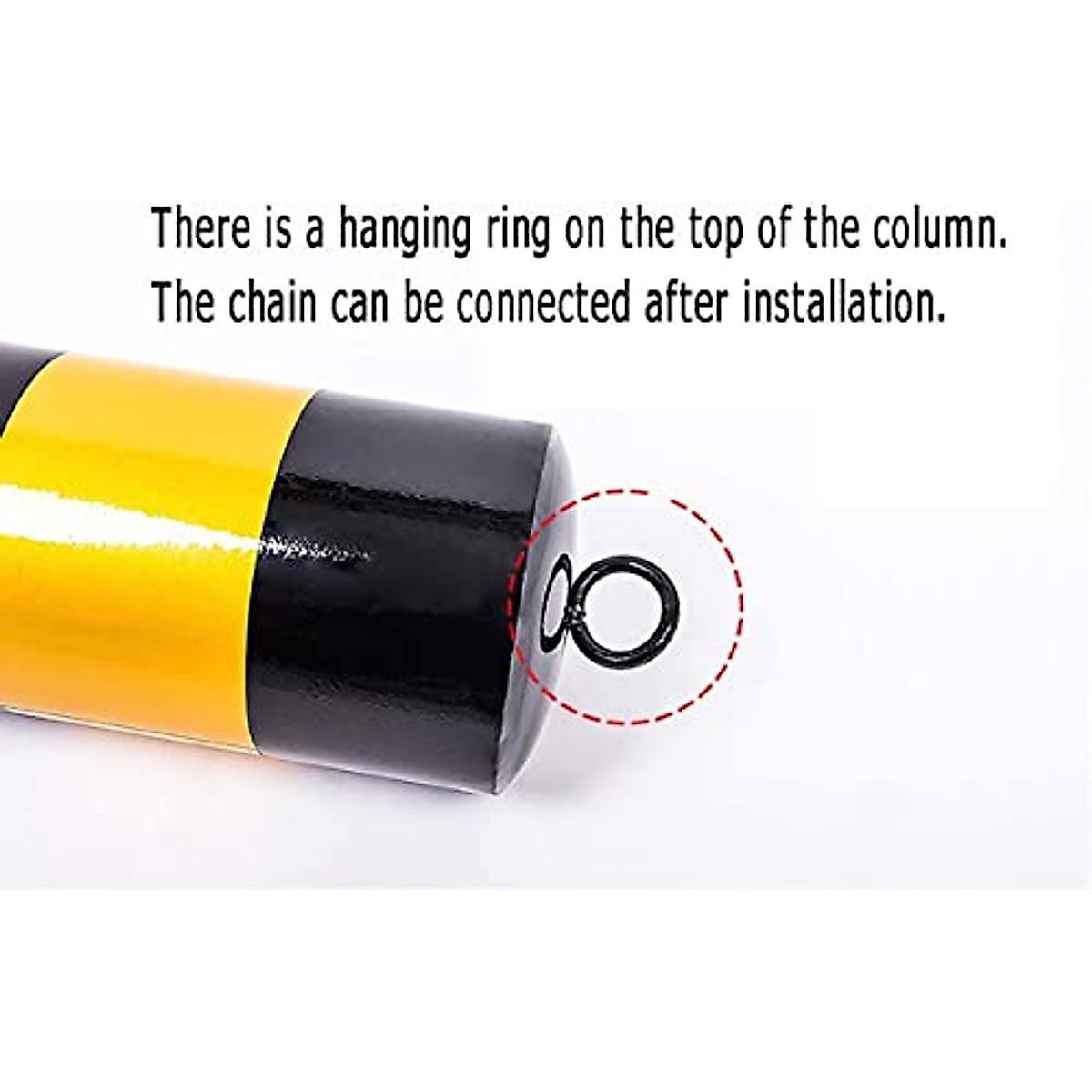 Driveway Security Post Barrier 2-Pack Parking Bollards with Lock Bollard Post Removable Security Posts for Driveways 114mm Wide Parking Barrier Concret Traffic Cones (Size : 1000x114mm)