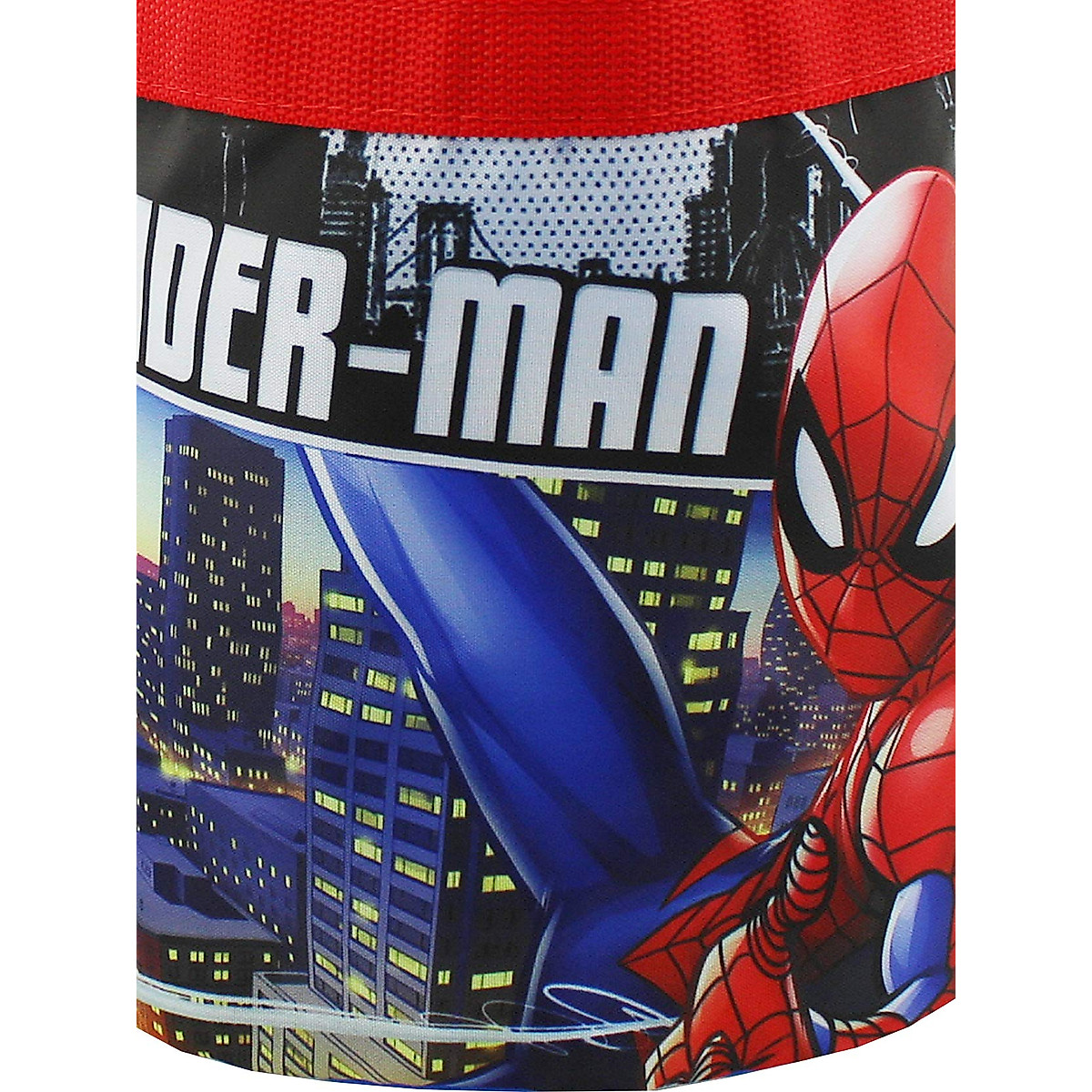 Marvel Spider-Man Boys Collapsible Nylon Gift Basket Bucket Tote Bag (One Size, Red/Blue)