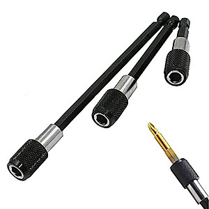 Eyech 3Pcs 1/4 Inch Hex Shank Magnetic Drill Bit Extension Quick Release Screwdriver Nut Drill Bit Holder Extension Kit Set for Impact Driver Bits -2/4/ 6 Inch Length