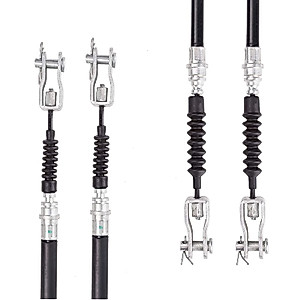 10L0L Golf Cart Brake Cables Set 42" Long Stainless Steel Core Cable Passenger and Driver Side Brake Cable Fits for Club Car DS 1981-1999 G&E Golf Cart OEM# 1011125 1011403 1016761-01