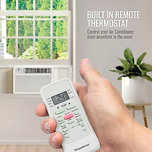 Keystone 18,000 230V Window Air Conditioner, 16,000 BTU Supplemental Heating, Sleep Mode, Remote Control, 24H Timer, AC for Rooms up to 1000 Sq. Ft., KSTHW18A, 18000, White