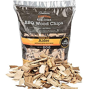 Camerons Products Alder Wood Smoker Chips ~ (2lb. Coarse), 260 cu. in. - 100% All Natural, Coarse Wood Smoking and Barbecue Chips, Packaging May Vary