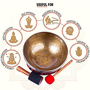 Large Tibetan Singing Bowl and Tingsha Bell Combo