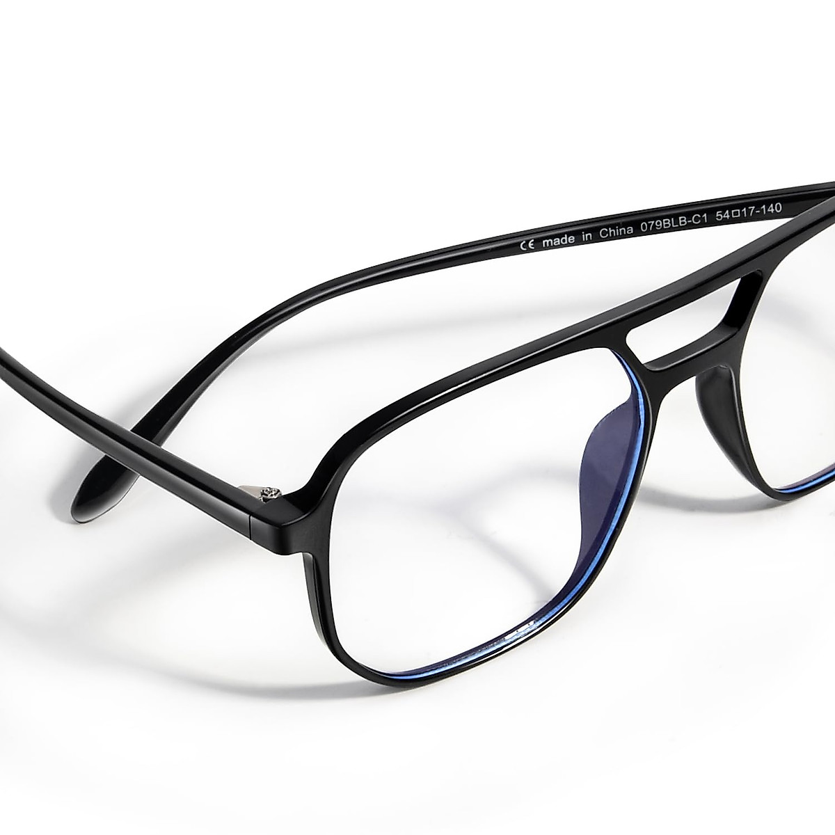 VISOONE Aviator Blue Light Blocking Glasses Oversized Square Lightweight Pilot Nerd Eyewear for Women Men MARION