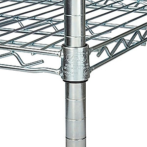 Economy Wire Shelving Starter Unit, 4 Tier, Zinc Chromate, 18"W, x 36"L, x 74"H