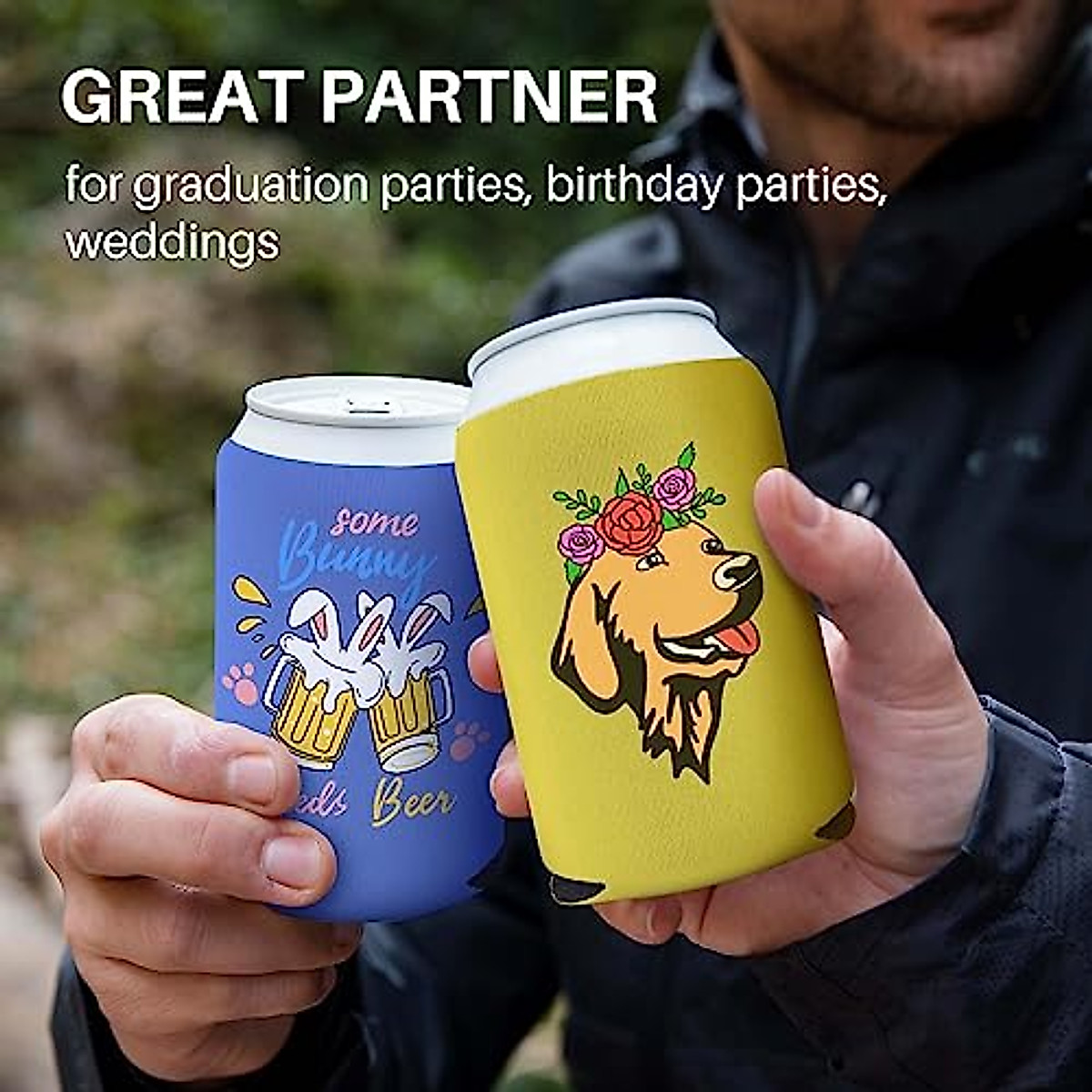 HTVRONT Can Coolers Sleeves 25 Pack - Sublimation Can Coolers Blanks Multicolor for 12 OZ/16OZ Cans Soft Drinks, 12 OZ Bottles Beer - Suitable for HTV Projects, Embroidery, Gift, Party, Wedding