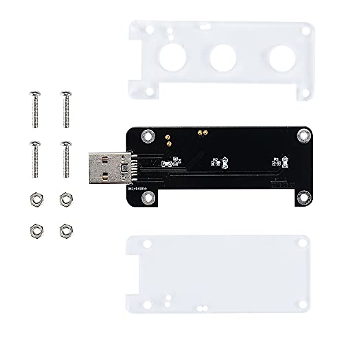 GeeekPi USB Dongle Expansion Board with Case for Raspberry Pi Zero/Zero W/Zero 2/Zero W 2, Both Front & Back Side Can Be Inserted