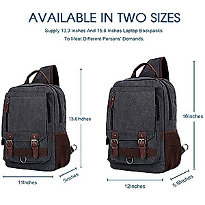 WOWBOX Sling Bag for Men Sling Backpack Laptop Messenger Bag Fit 15.6"