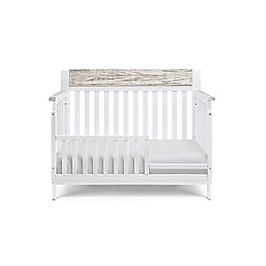 Suite Bebe Hayes 4 in 1 Convertible Crib, White and Wire Brushed Wood