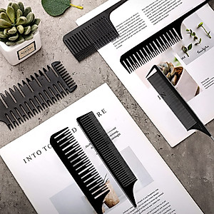 Highlight Comb Set, 6 Piece Set, Weaving, Sectioning, Styling, and Hair Dyeing Combs Professional Weaving Styling for Foiling and Balayage Coloring