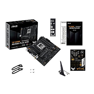 ASUS TUF Gaming A620M-PLUS(WiFi) AMD AM5 (Ryzen 7000) microATX Gaming Motherboard(DDR5,PCIe 4.0,2xM.2 Slots,2.5Gb LAN,Wi-Fi6,2xDisplayPort,HDMI,Front USB 3.2 Gen 1 Type-C,BIOS Flashback,M.2 Q-Latch)