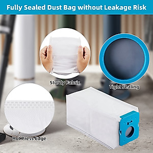 8 Pack VCA-ADB953 Dust Bag for Samsung BESPOKE Jet Cordless Stick Vacuum Cleaner, 2.5L Large Capacity Automatic Dust Collection Bag for All In One Clean Station