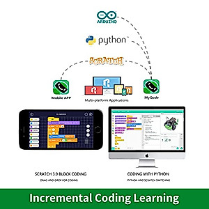 Robobloq Q-Scout STEM Projects for Kids Ages 8-12, Coding Robot, Learn Robotics, Electronics and Programming Based on Scratch, Arduino and Python, Learning & Education Toys, Gifts for Boys and Girls
