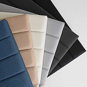 LUCID Upholstered 4 Channel Horizontal Tufted Headboard for King/California King Size Bed Frame (Stone)