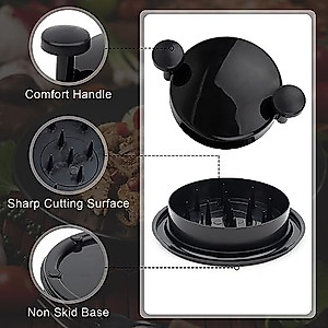 CHIKENCOOP Chicken Shredder with Grinder Function, Robust Handle, Easy Shred for Pork, Beef, 8inch - Heat Resistant, Dishwasher Safe Black