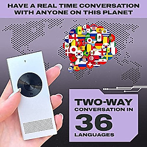 Muama Enence Instant Two-Way Translator. Portable Real-time Translation in 36 Different Languages. Perfect as a Pocket Dictionary and for Learning, Travel and Business Communications