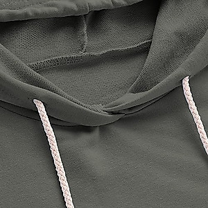 Mittory Women's Cropped Hoodie Long Sleeve Drawstring Sweatshirt Casual Cute Pullover Workout Crop Tops