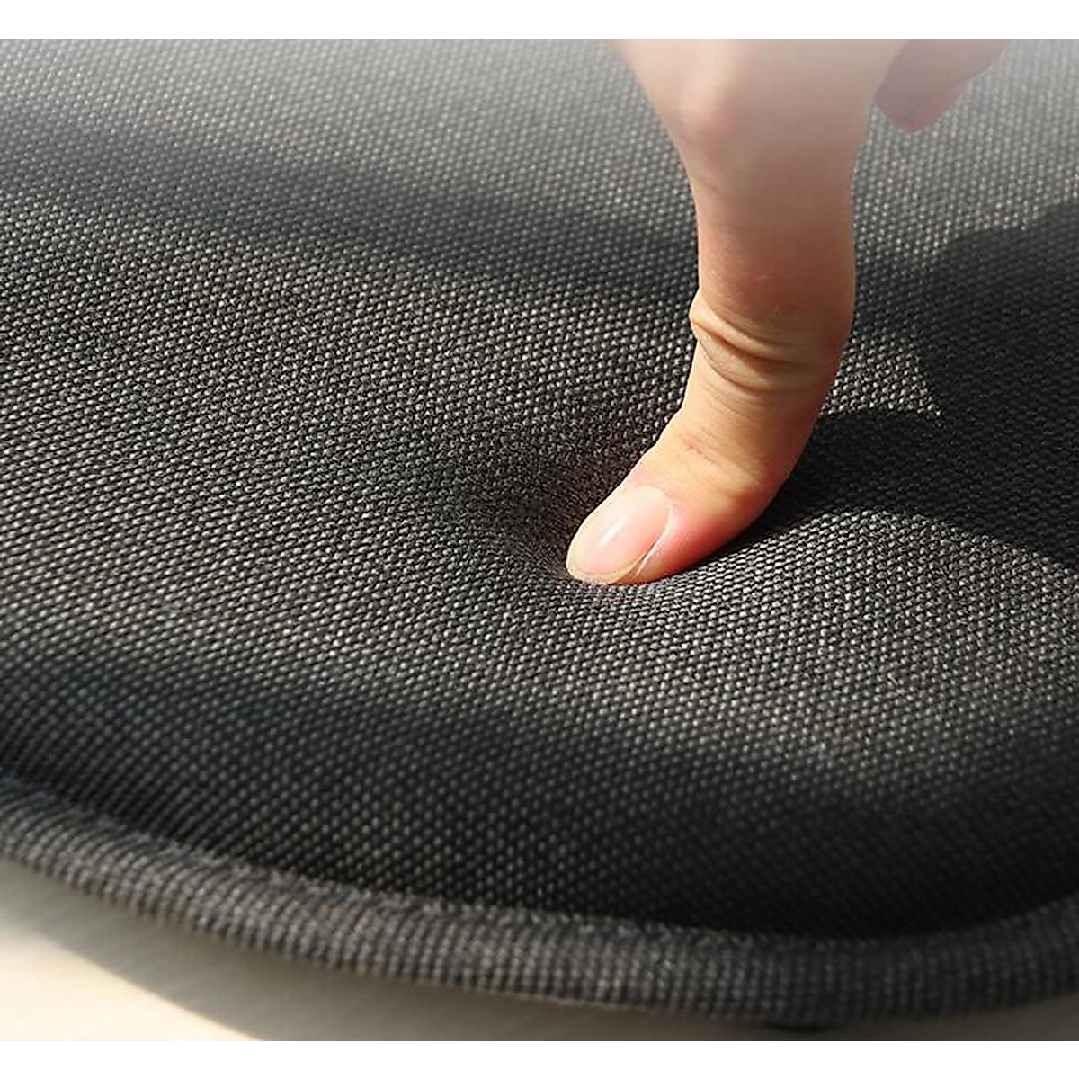 Happiness Decoration Round Seat Cushion with Ties 12-Inch Breathable Stool Cushion Cover Tatami Cushion Pillow Kitchen, Home, Office Chair Pads with Ties (Deep Grey, 12)