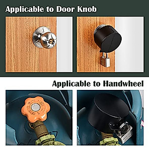 MOSECYOU Door Knob Lockout Device, Cover to Disable The Doorknob/Faucet/Valve, Prevents Turning of Door Knob and Access to Keyhole, Prevents Operating The Knob (Without Padlock)