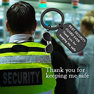MAOFAED Security Guard Gift Thanks For Keeping Me Safe Security Guard Appreciation Thank You Gift (security guard black)