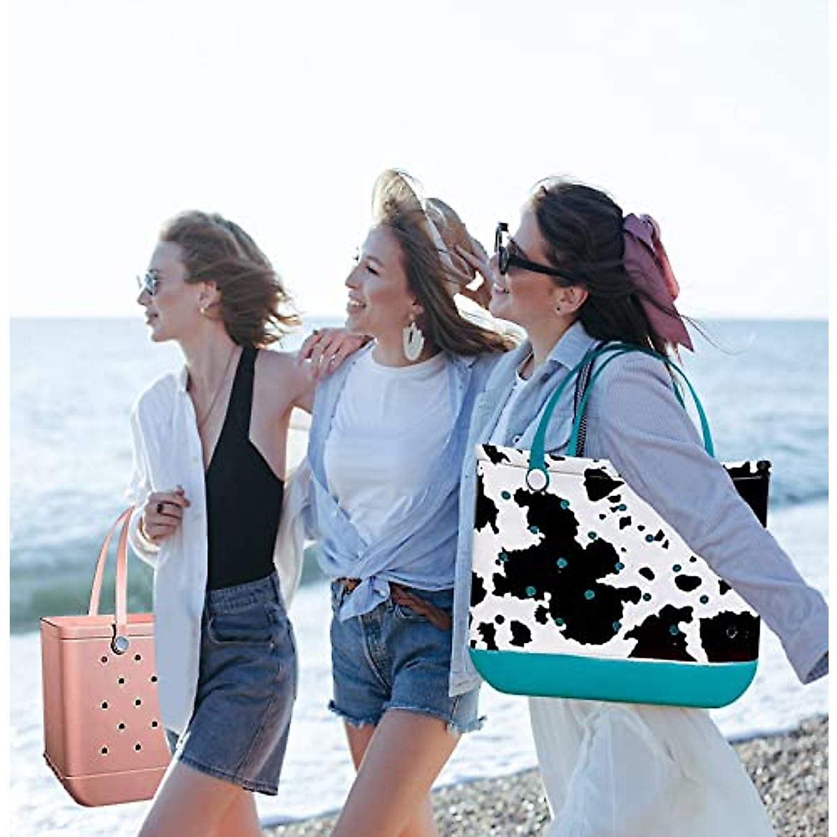 NOLION Large Tote Bag Waterproof Washable Rubber Beach Bags Sandproof Outdoor EVA Portable Travel Open for Sports Market X-Large