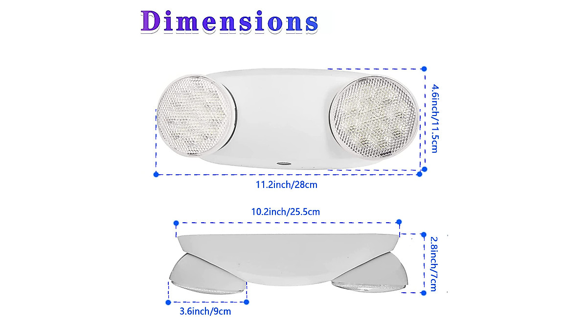 LED Emergency Light with Battery Backup - 6-Pack