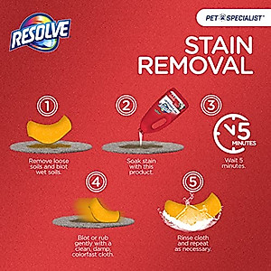 Resolve Pet Specialist Carpet Cleaner, Stain Remover and Odor eliminator trigger, Floor and Upholstery Cleaner, 32 oz (Packaging may Vary)