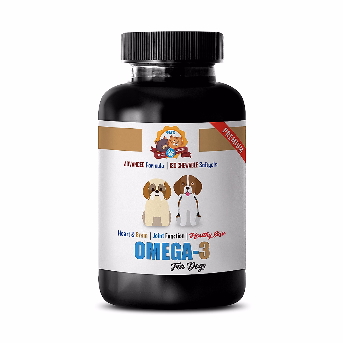 Anti inflammatory Supplement for Dogs - Omega 3 - Dog Chewy SOFTGELS - Skin Health - Joint Support - Heart Health - Sardine Oil for Dogs - 180 Softgels (1 Bottle)