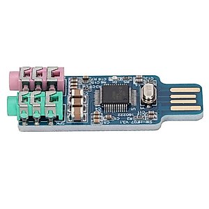 YWBL-WH External USB Audio Card Driver USB Sound Card External Audio Adapter CM108 for Computer Laptop WIN2000,WINXP,WIN3003