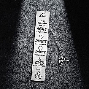 Inspirational Metal Bookmark for Book Lover Inspirational Gifts Bookmark for Daughter Son Niece Nephew Encouragement Birthday Bookmark Present for Girls Boys