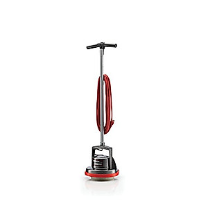 Oreck Commercial Orbiter Hard Floor Cleaner Machine ,Multi-Purpose Hardwood Wood Laminate Carpet Tile Concrete Grout Marble Floor Cleaning, 50-Foot Long Cord, ORB550MC, Gray/Red