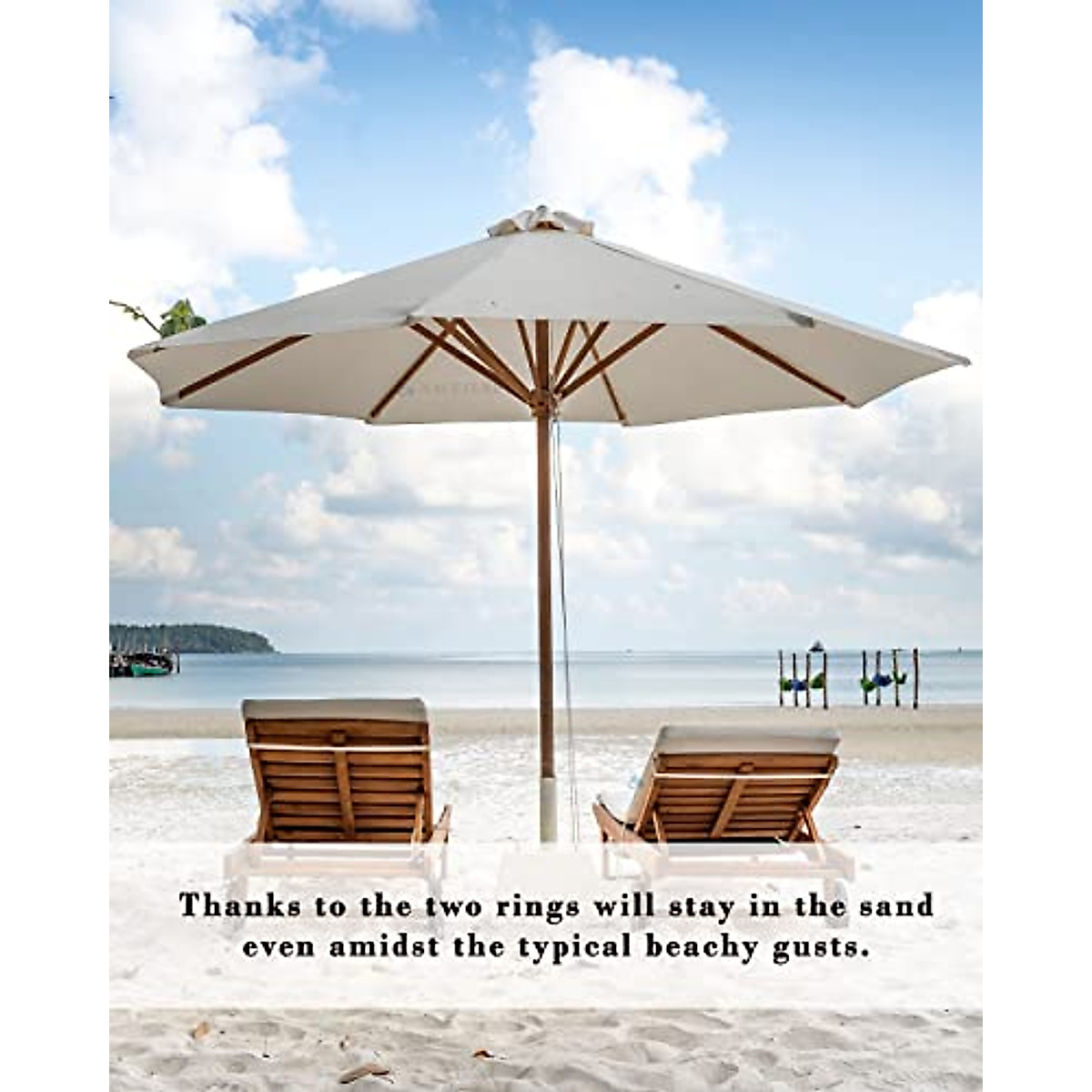 NACETURE Flag Pole Anchors 2 Pack - Grass Umbrella Anchors Stand - Heavy Duty Umbrella Spike Stainless Steel 304 Steel Umbrella Holder Ideal as Camping Tent Holder, Sand Auger, Telescoping Tarp Poles