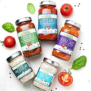 Primal Kitchen No Dairy Alfredo Sauce Two-Pack, Keto Certified and Certified Paleo, Includes 1 Traditional and 1 Garlic Alfredo Sauce