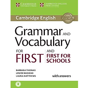 Grammar and Vocabulary for First and First for Schools Book with Answers and Audio (Cambridge Grammar for Exams)