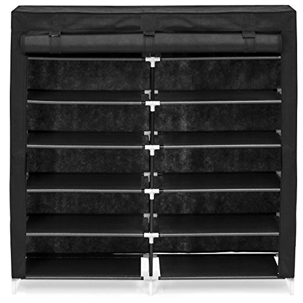 Best Choice Products 6-Tier 36-Shoe Portable Home Shoe Storage Closet Rack w/ Fabric Cover, Black