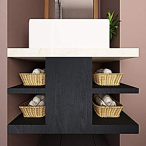 Black Wood Wallpaper - Peel and Stick Wallpaper Wood – Black Wood Self-Adhesive & Removable Wallpaper for Countertop Furniture Kitchen Wall, Realistic Wood Sensation, Easy to Clean, 17.7” ×393” Vinyl