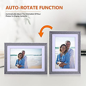 Loamars Smart Digital Picture Frame WiFi: 10.1 Inch HD 1280x800 IPS Touch Screen Display 16GB Storage SD Slot Auto-Rotate Share Photos and Videos with Family and Friends from APP/Network Cloud