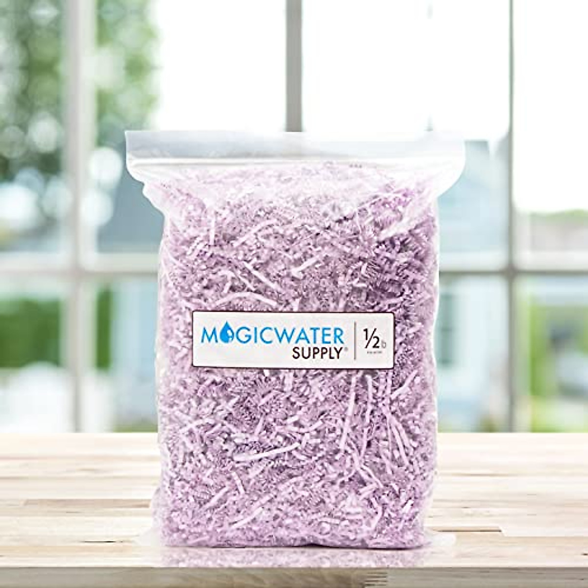 MagicWater Supply Crinkle Cut Paper Shred Filler (1/2 LB) for Gift Wrapping & Basket Filling - Lavender